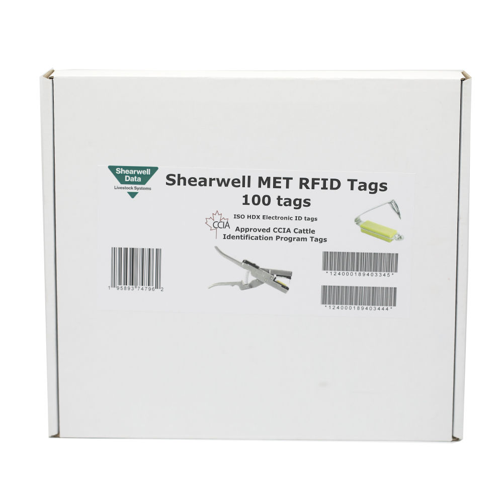 CCIA Webstore. Shearwell Beef MET Indicator Tag 100 Pack HDX CCIA