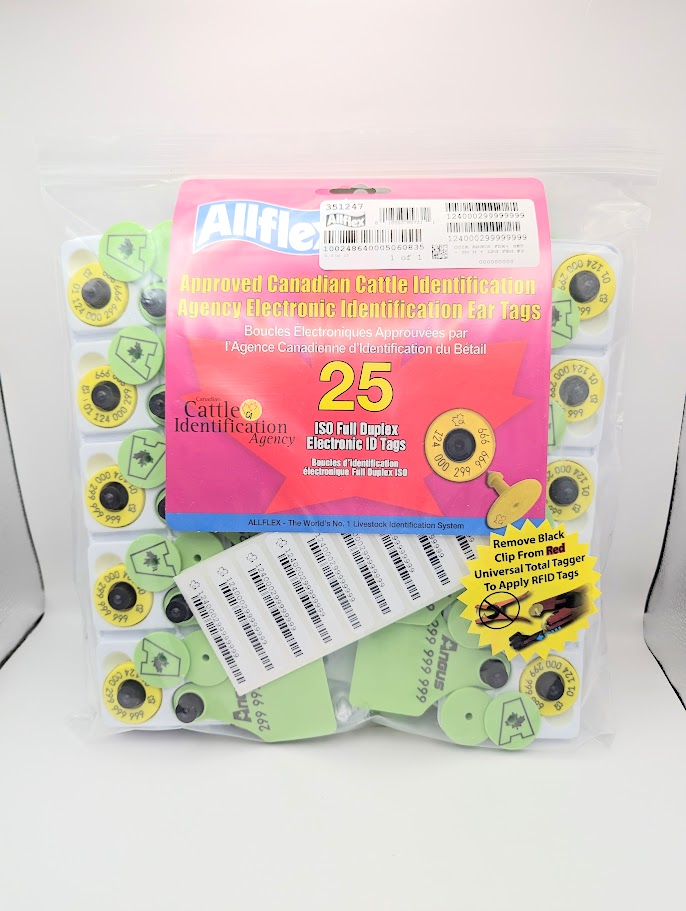CCIA Webstore. Allflex Angus 25 Pack FDX 3in Set - Small Male & Large ...